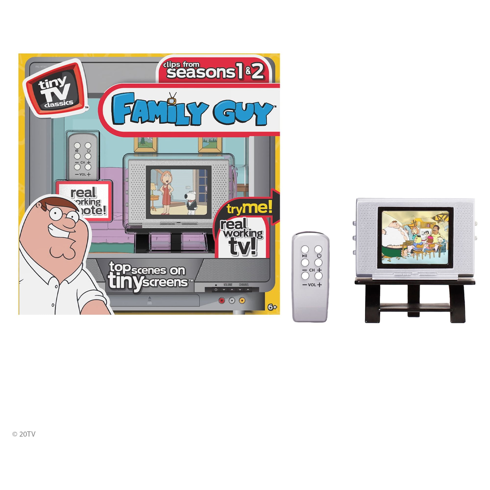 Tiny TV Classics: Family Guy Edition Collectible Toy TV w/ Working ...