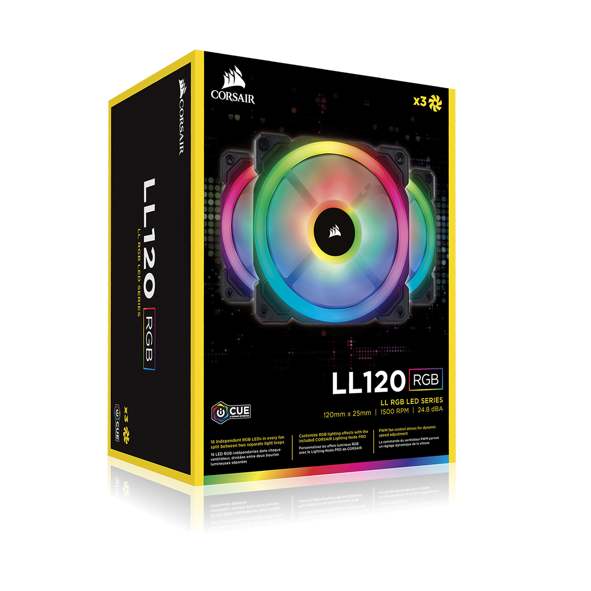 3-Pack Corsair LL120 RGB 120mm Dual Light Loop RGB LED Fans $70 + Free ...