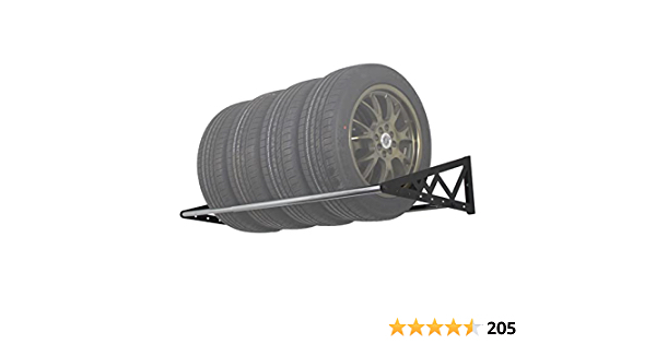 SafeRacks Tire Rack - Adjustable 31"-56" Wall Mounted Tire Holder with ...