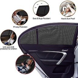 4-Piece Car Window Bug Screen/Mosquito Net, Mesh Sun Shade Cover for ...