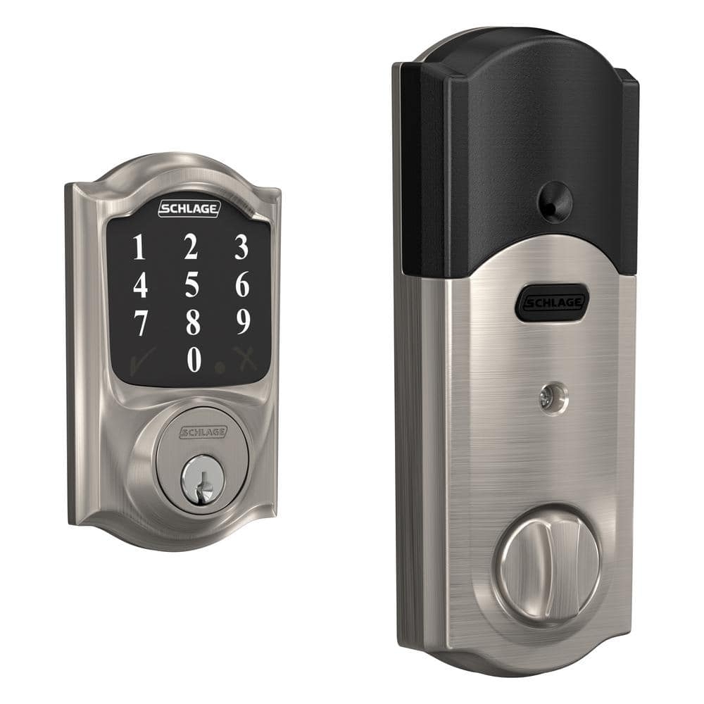 Schlage Camelot Connect Smart Z-Wave Plus Deadbolt Lock (Satin Nickel)