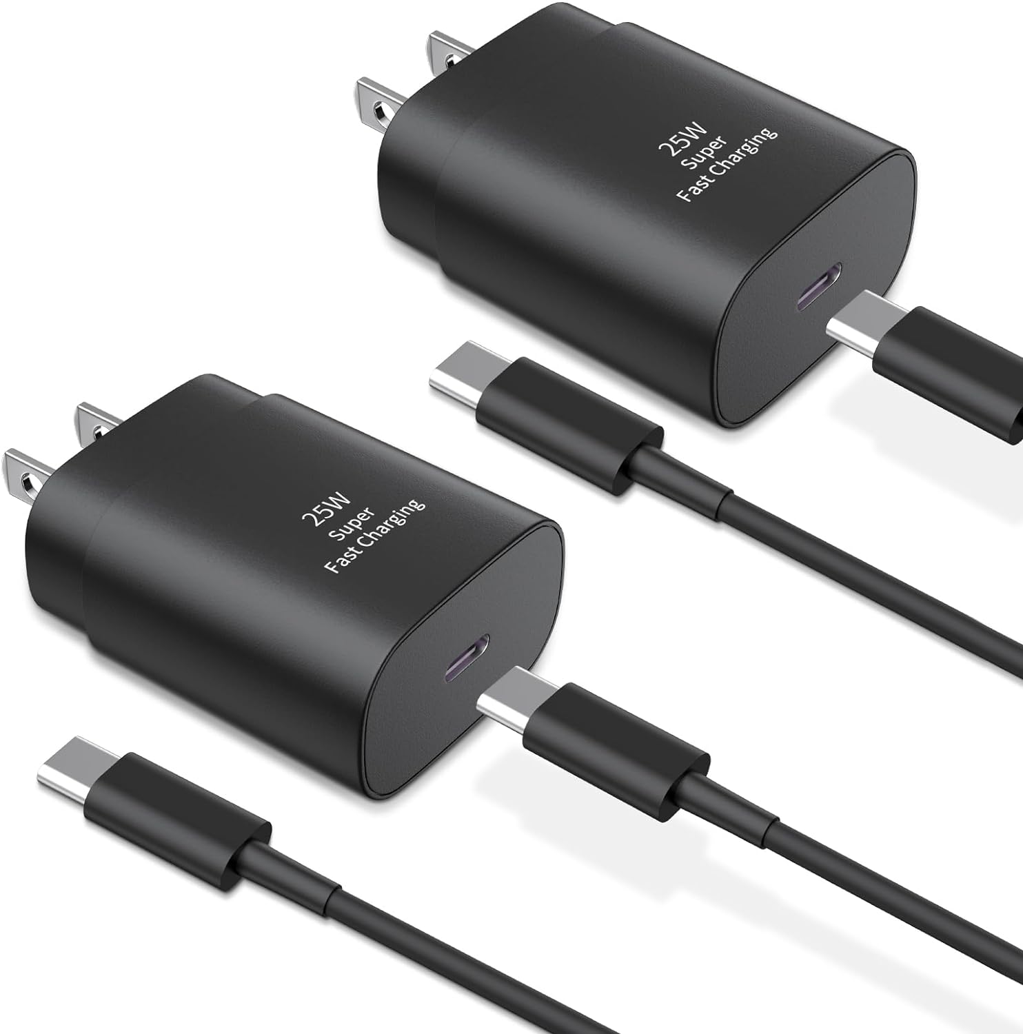 2Pack 25W USB C Fast Chargers With 2x 6Ft USB C Cables 5 39