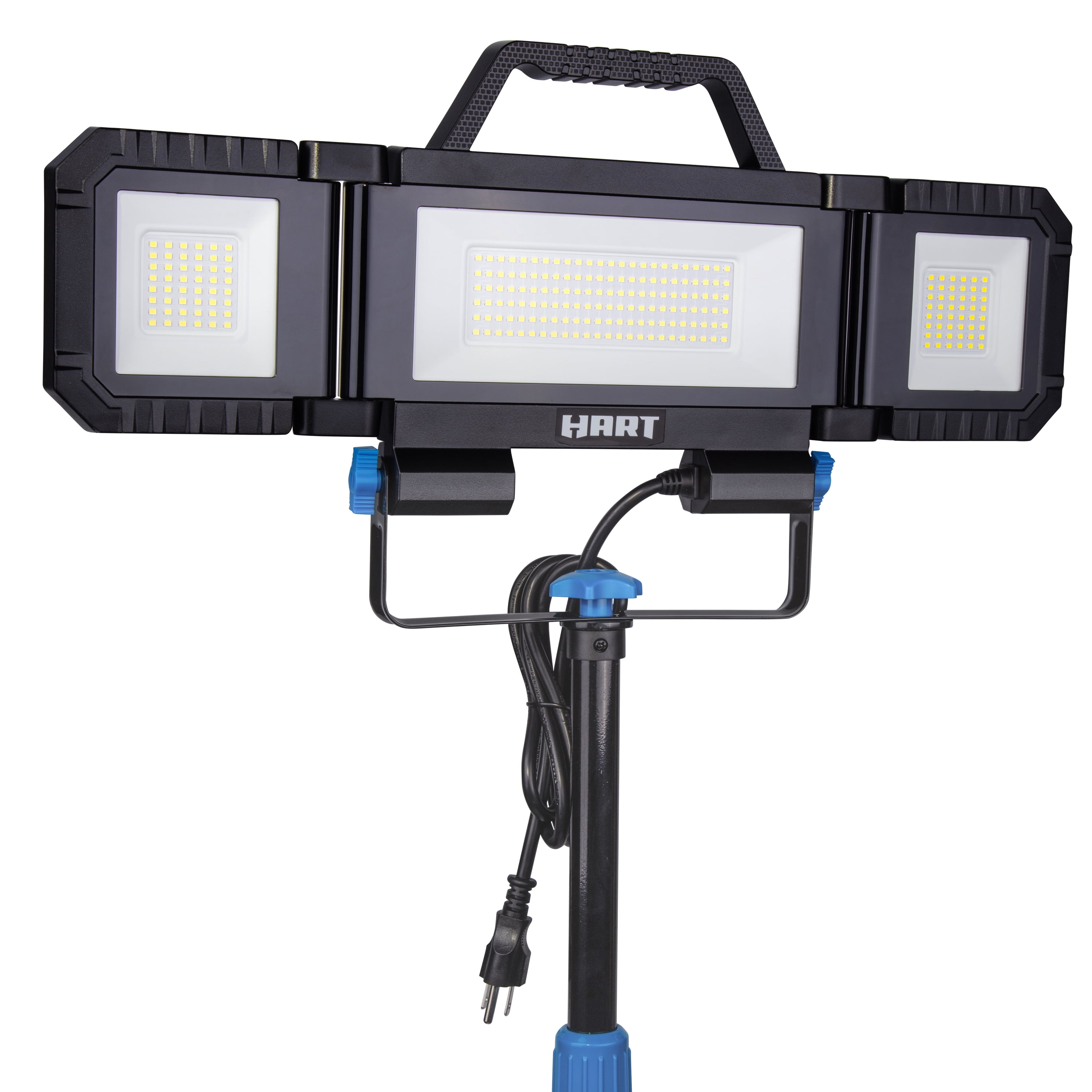 HART LED 3-Head Adjustable Plug-in Work Light with Tripod (7000 Lumens)