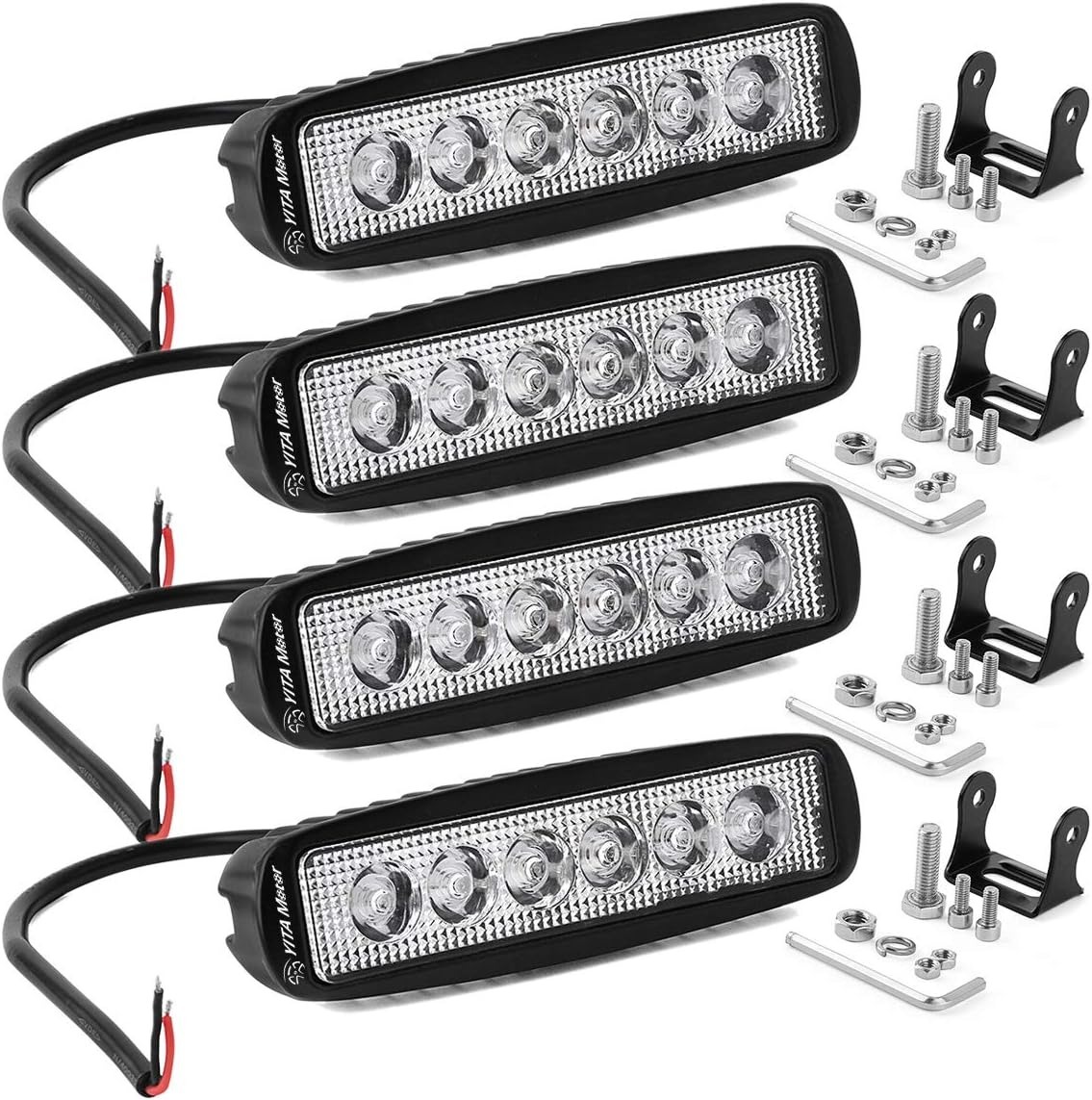 4-Pack 6" YITAMOTOR 18W LED Light Bar $15.67 + Free Shipping w/ Prime ...