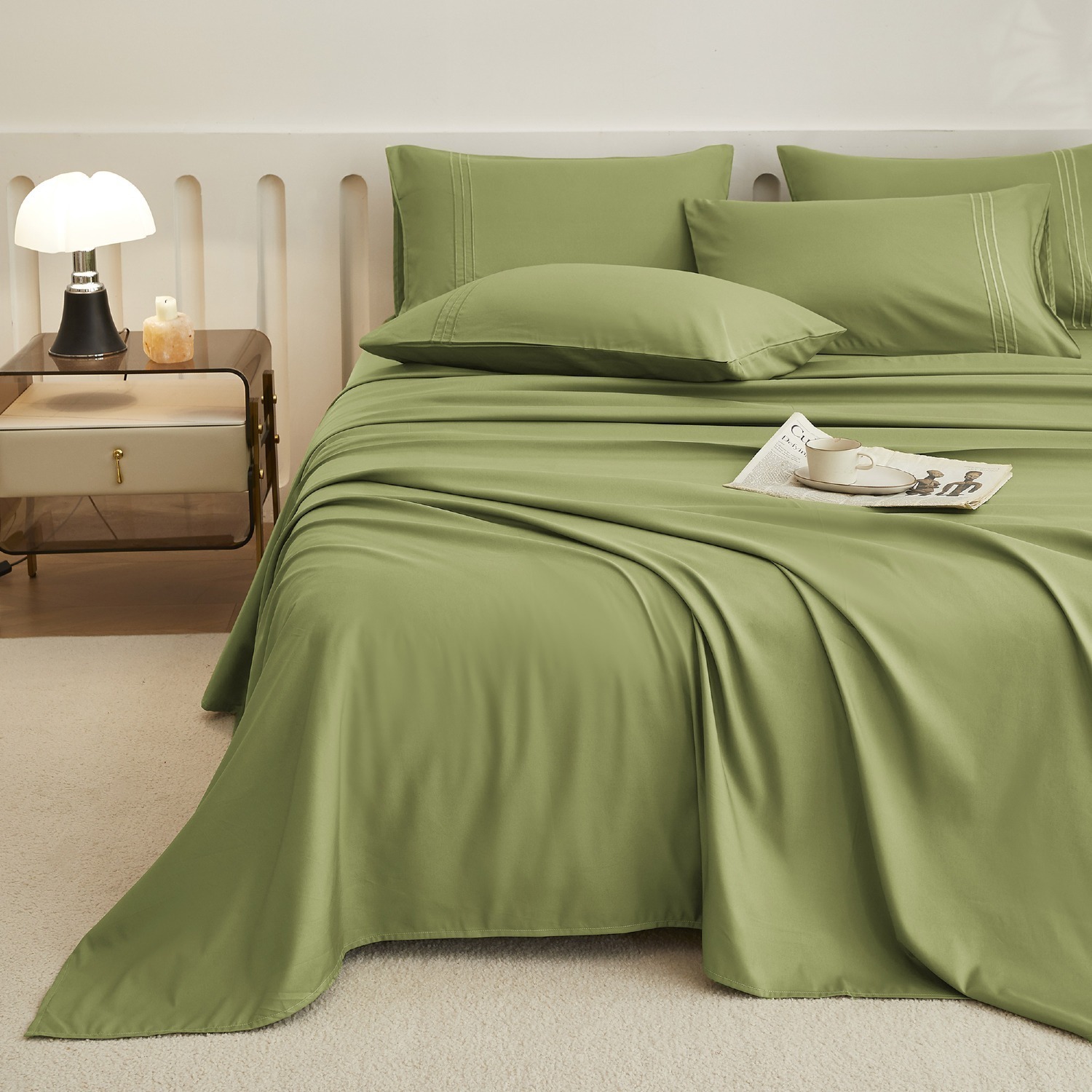 4-Pc JELLYMONI Queen Size Ultra-Soft Microfiber Sheet Set w/ 16'' Deep ... 4-Pc JELLYMONI Queen Size Ultra-Soft Microfiber Sheet Set w/ 16'' Deep ...
