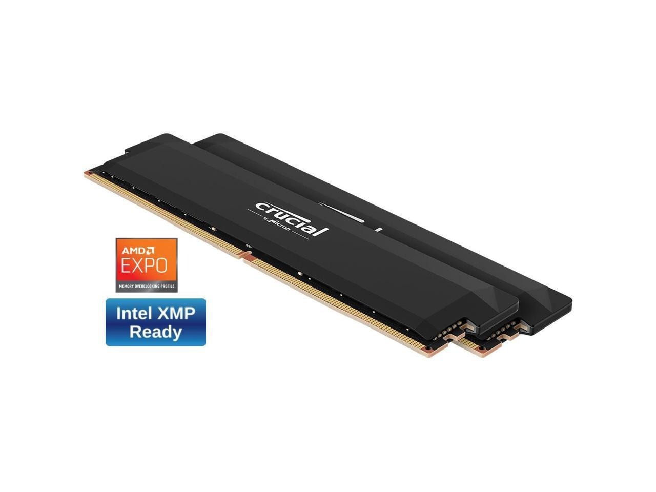 32GB (2 x 16GB) Crucial Pro Overclocking DDR5 6000 (PC5 48000) CL36 ...