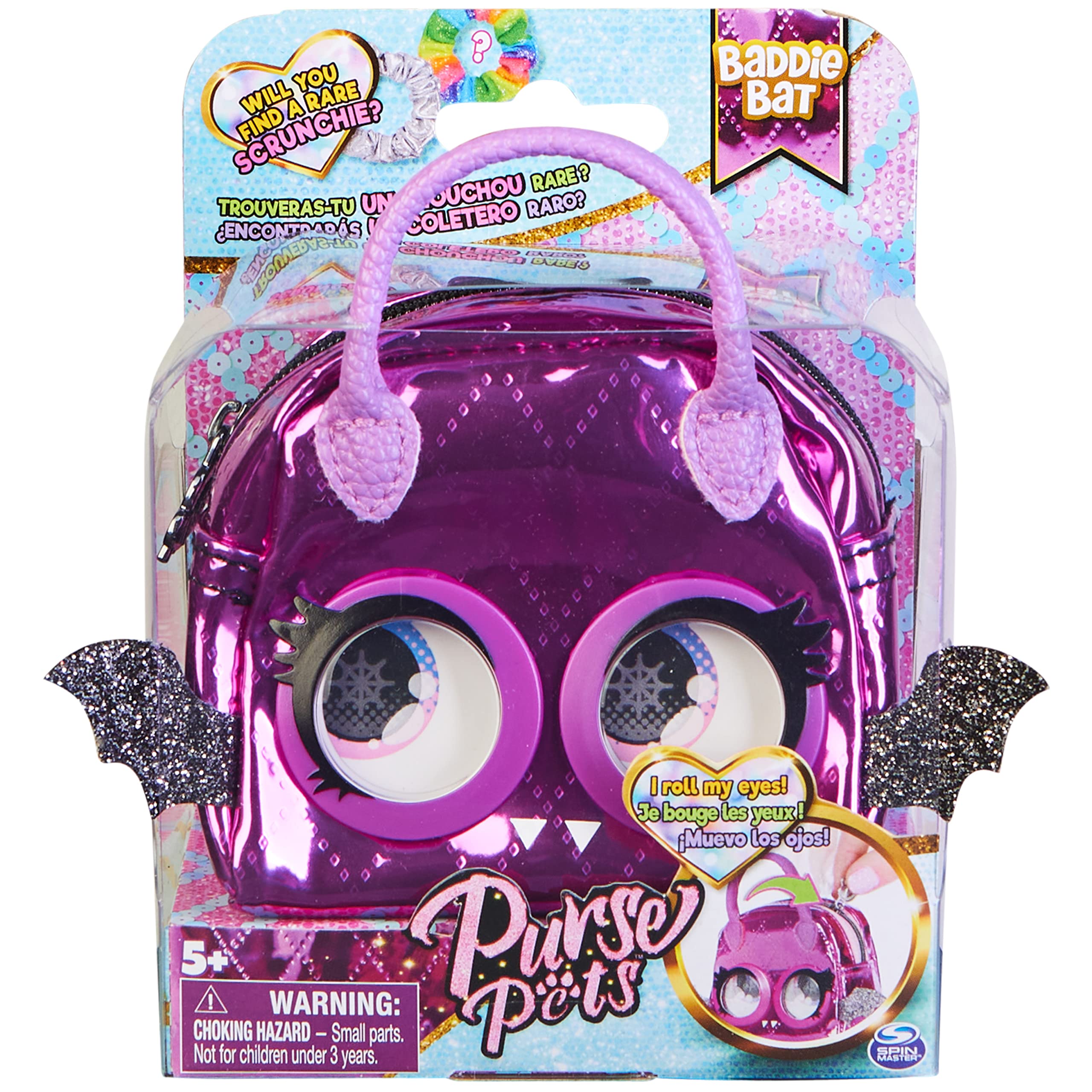 3" Purse Pets Micro Baddie Bat Purse Toy w/ Eye Roll Feature $5.10 ...