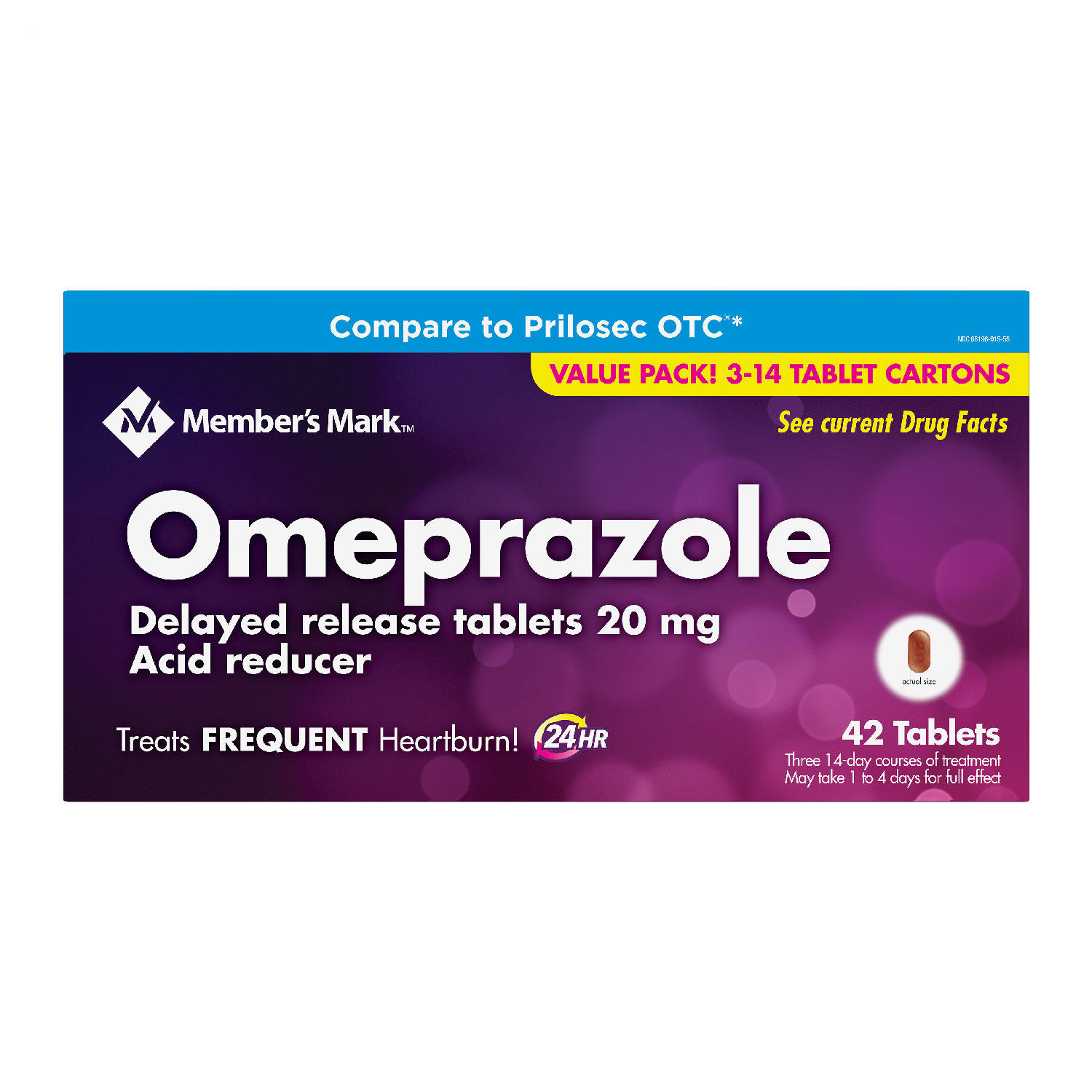 Sam's Club: 42-Count Member's Mark Omeprazole 20mg Heartburn Relief ...