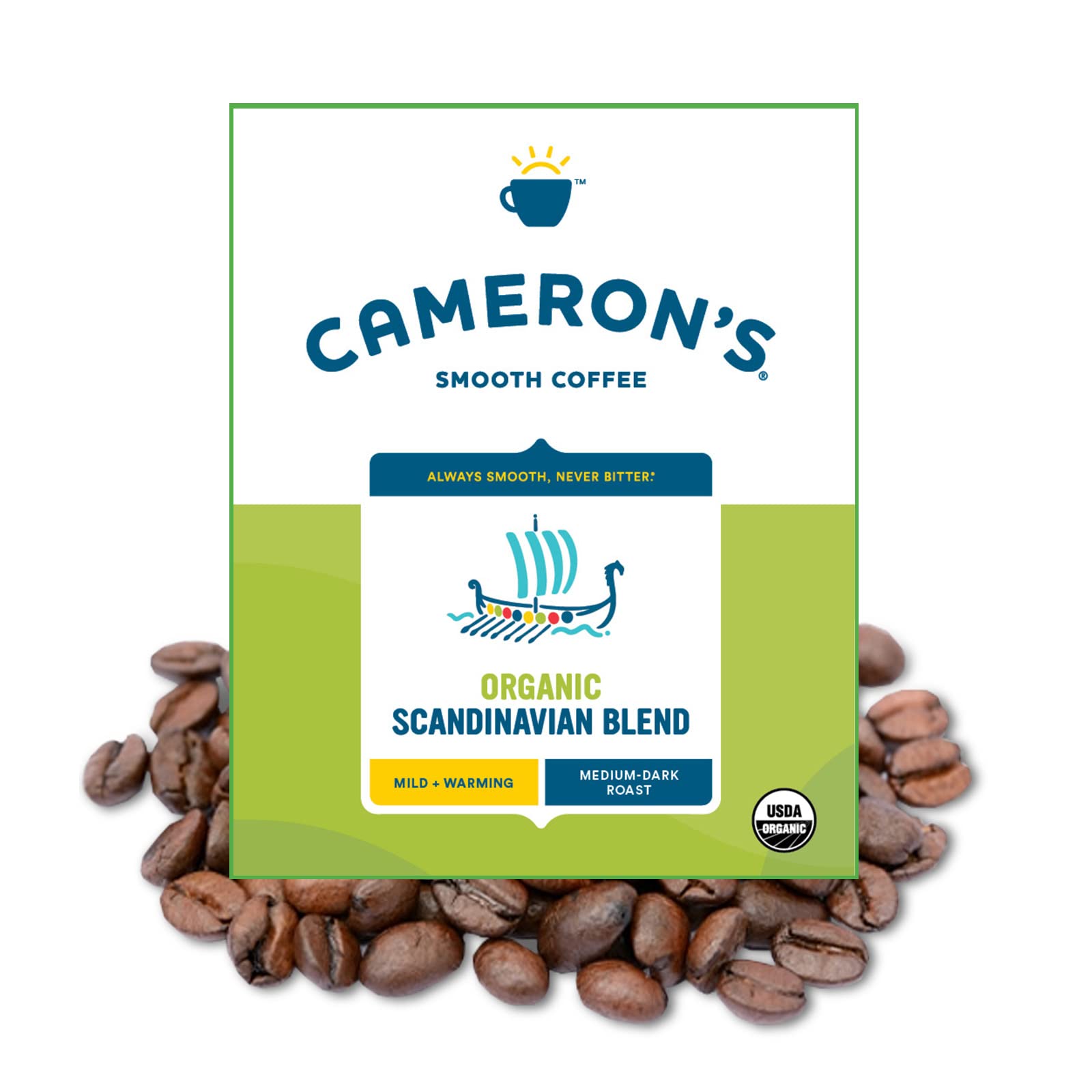 4 lbs Cameron s Coffee Organic Scandinavian Blend Coffee Whole Bean