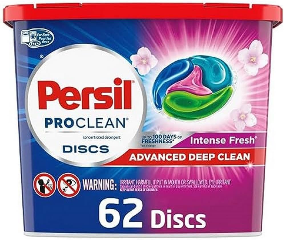62-Count Persil ProClean Discs HE Laundry Detergent Soap Pacs (Intense ...
