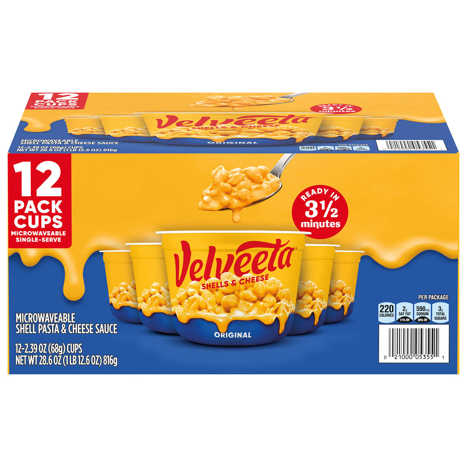 Sam's Club: 12-Count 2.39-Oz Velveeta Shells & Cheese Single Serve ...