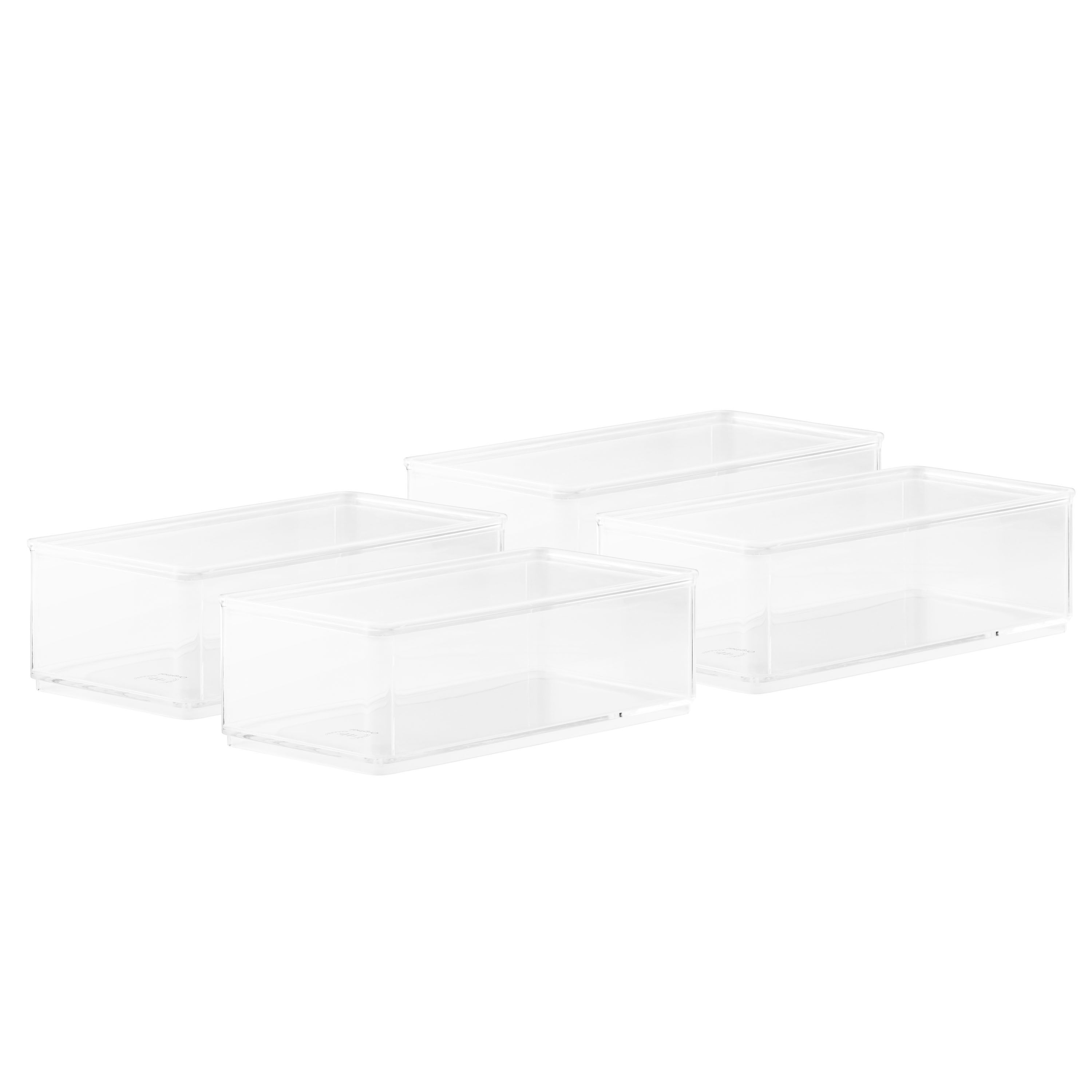 4 Pack The Home Edit Clear Storage Bin Inserts Large 6 24 X 4 68 X