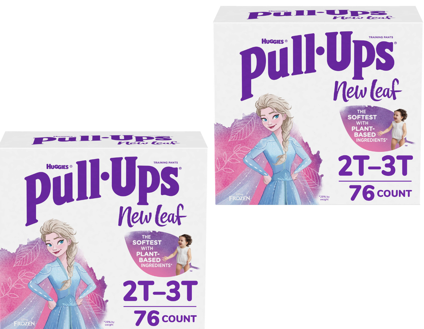 76-Count Huggies Pull-Ups Girls' New Leaf Disney Frozen Potty-Training Underwear (2T-3T) + $20 ...