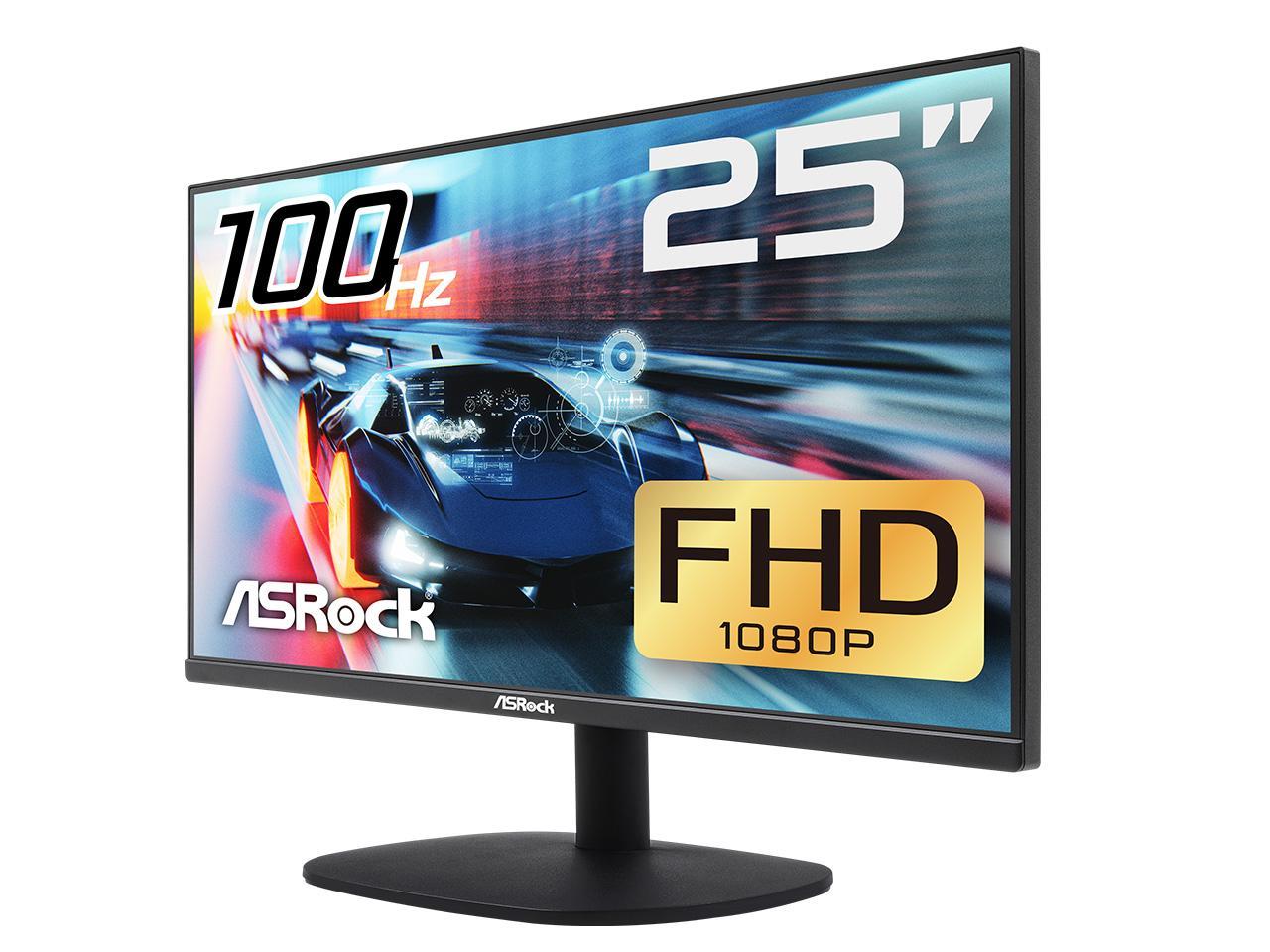 24.5" ASRock CL25FF 1080p 100Hz 1ms FreeSync IPS Gaming Monitor