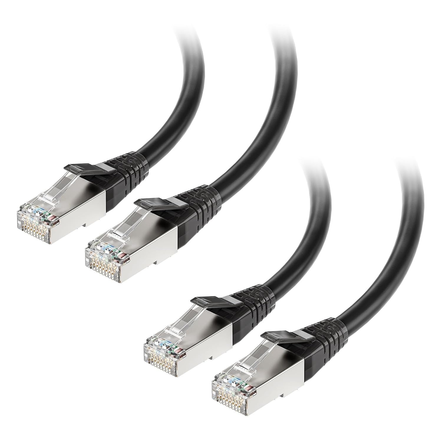 2-Pack 5' Cable Matters 40Gbps Shielded Cat8 Ethernet Cables (Black) $6 ...