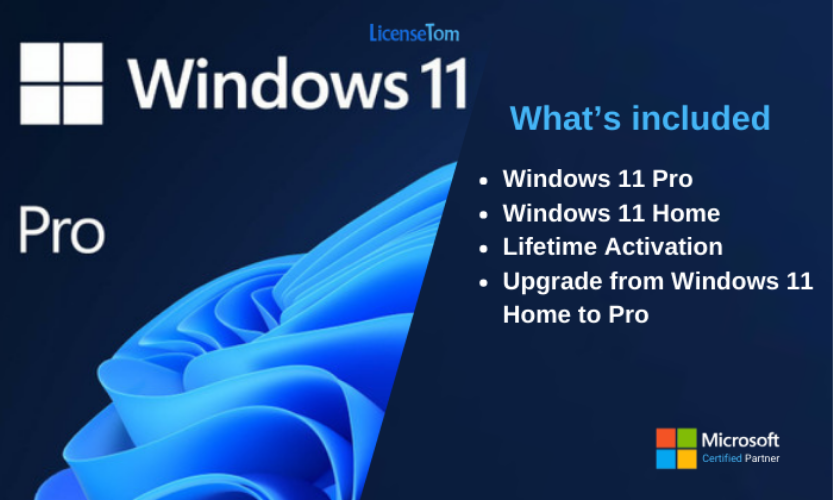 Microsoft Windows 11 Pro or Home Lifetime Key (Digital Delivery) $12.86