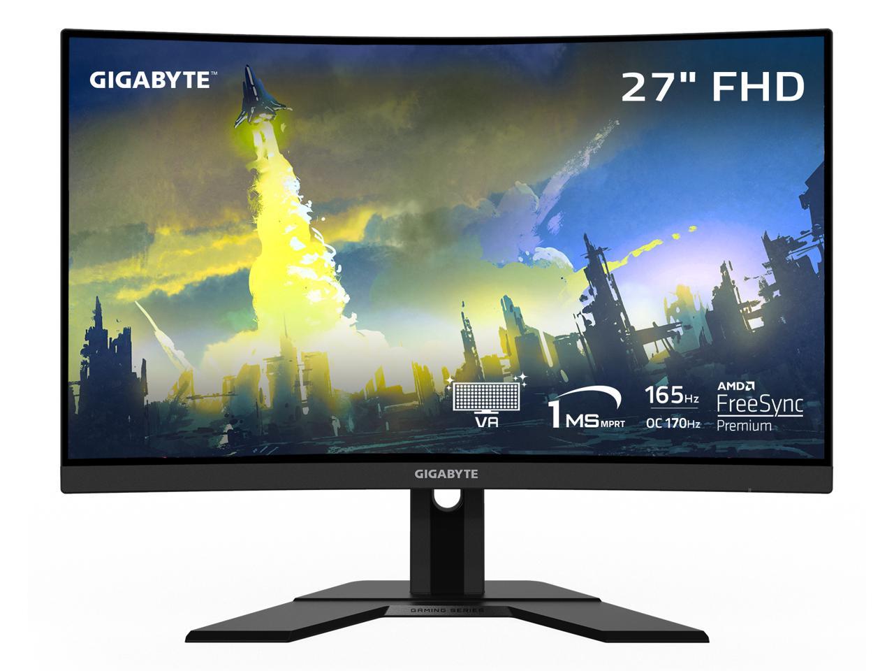 27" GIGABYTE G27FC Advanced FHD 170Hz 1ms FreeSync Premium 1500R VA ...
