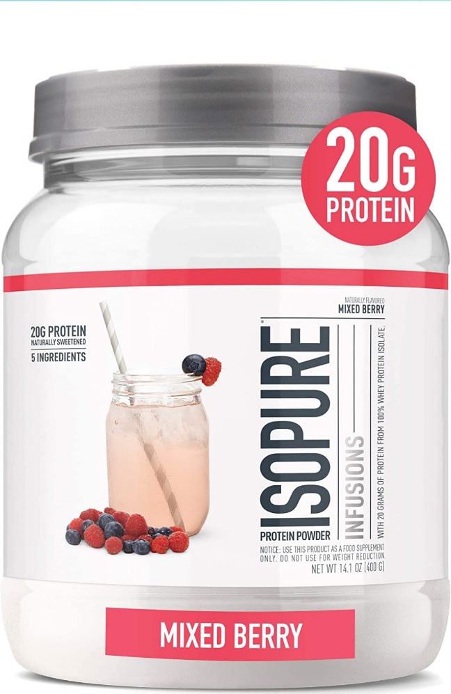 Isopure Protein Powder, Clear Whey (Mixed Berry) Subscribe & Save 20G ...