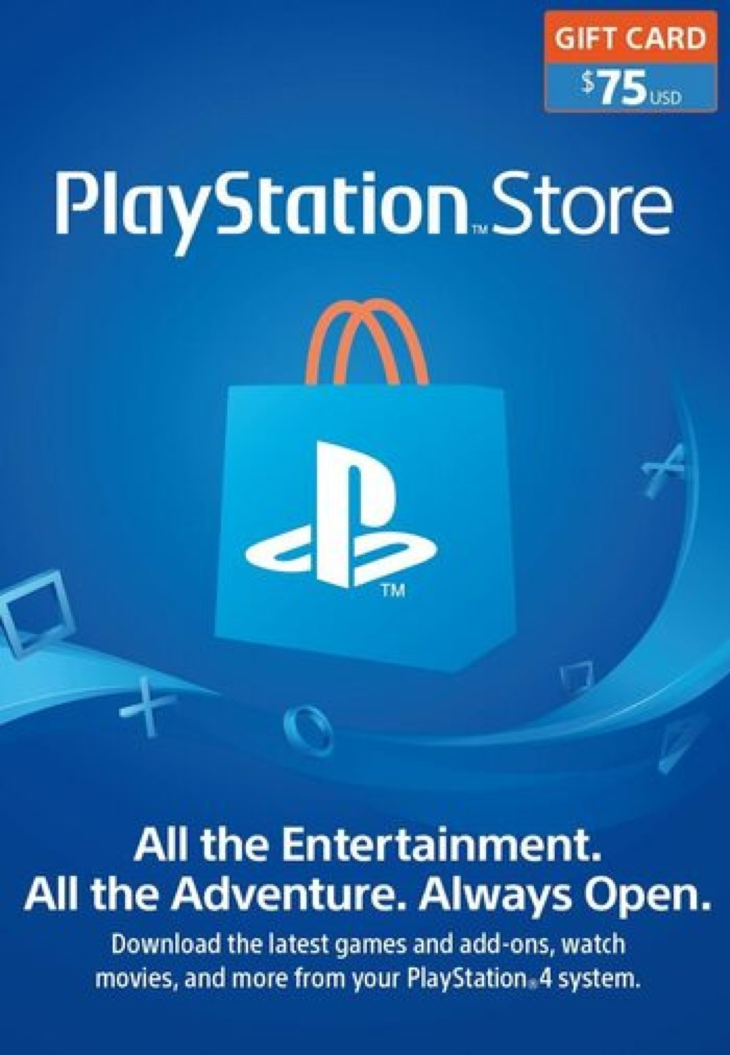 $75 PlayStation Gift Card (Digital Delivery) $65