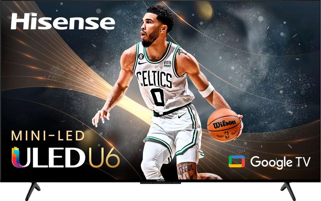 Hisense 55-Inch Class U6 Series 4K Mini-LED QLED Google TV 55U6K - $399
