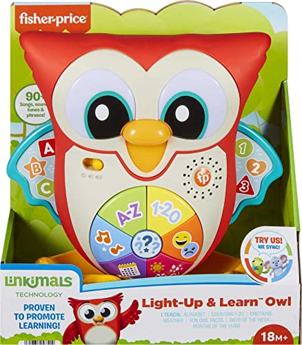 Fisher-Price Linkimals Owl w/ Lights & Music Interactive Toddler ...