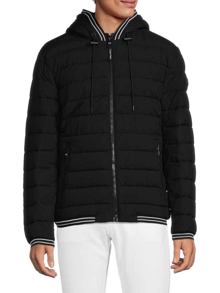 Calvin Klein Men's Select Jackets: Reversible Quilted Snap Front Bomber ...