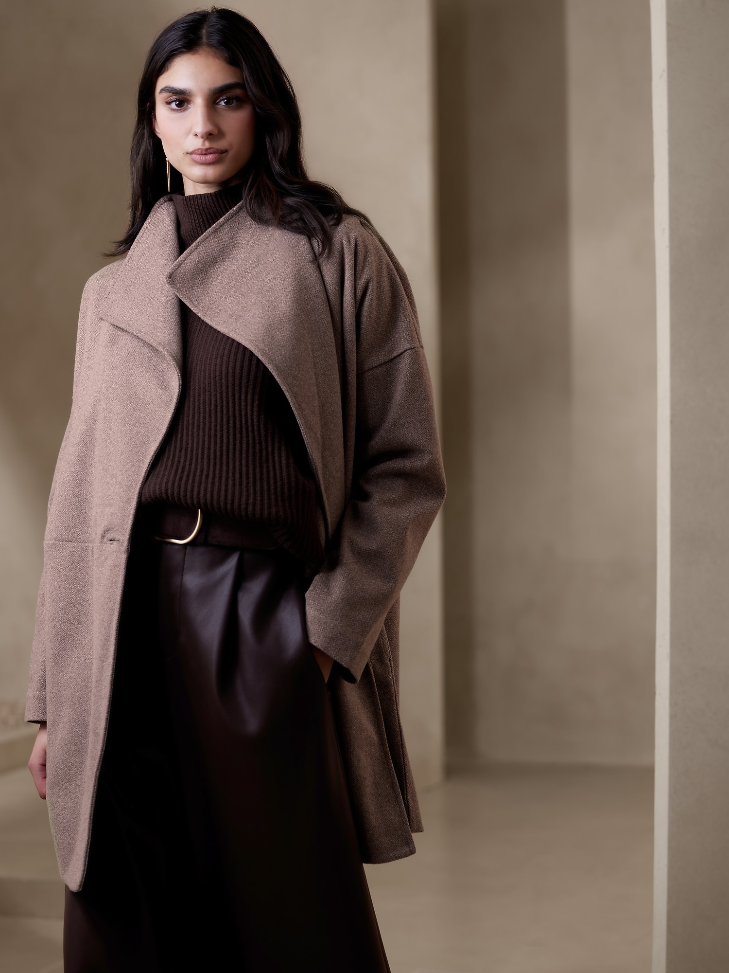 Banana Republic Factory: Women's Knit Cocoon Jacket (Brown or Black ...