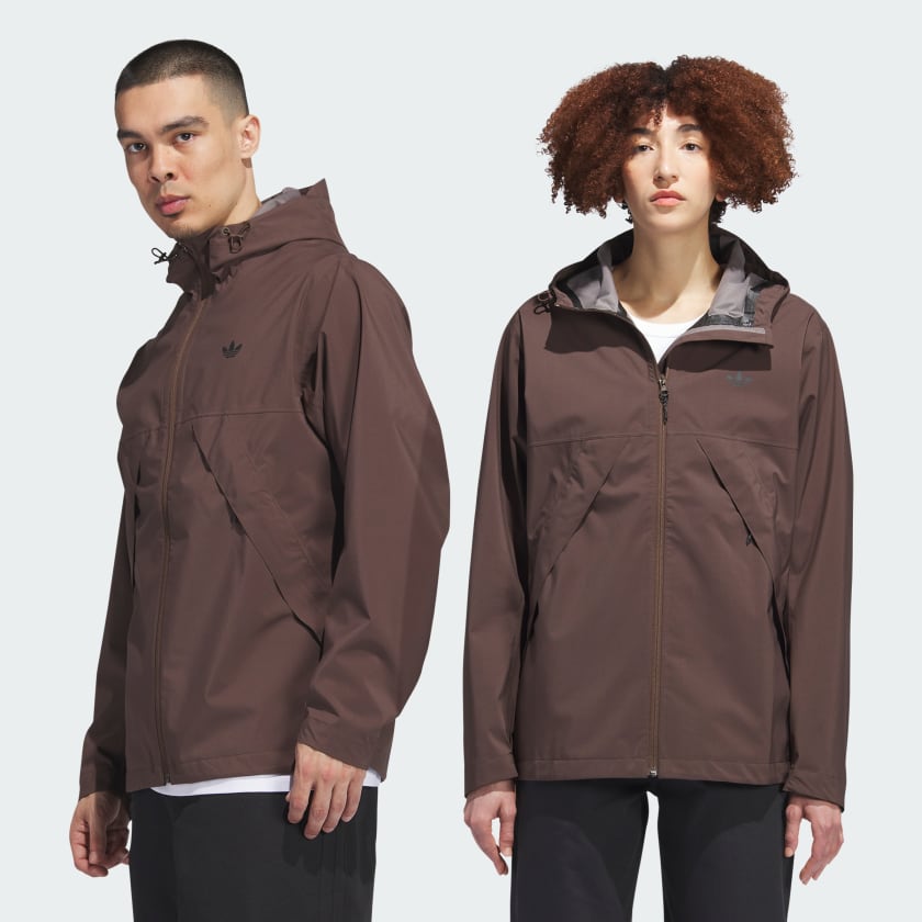 adidas Men's or Women's Dill Eyes Tech Shell Jacket (Brown or Black ...