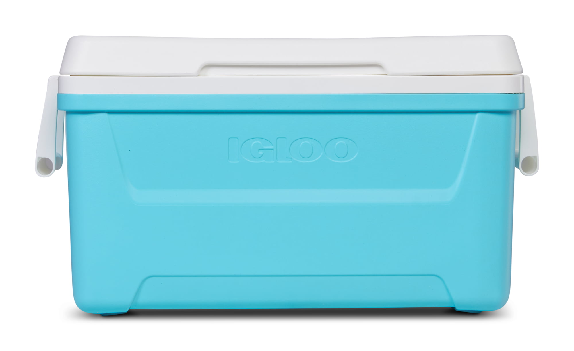 Igloo 48 Qt Hard Sided Ice Chest Cooler Aqua Blue And White 24 88 At