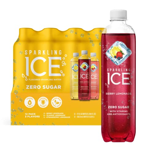 12-Pack 17-Oz Sparkling Ice Sparkling Water (Lemonade Variety Pack)