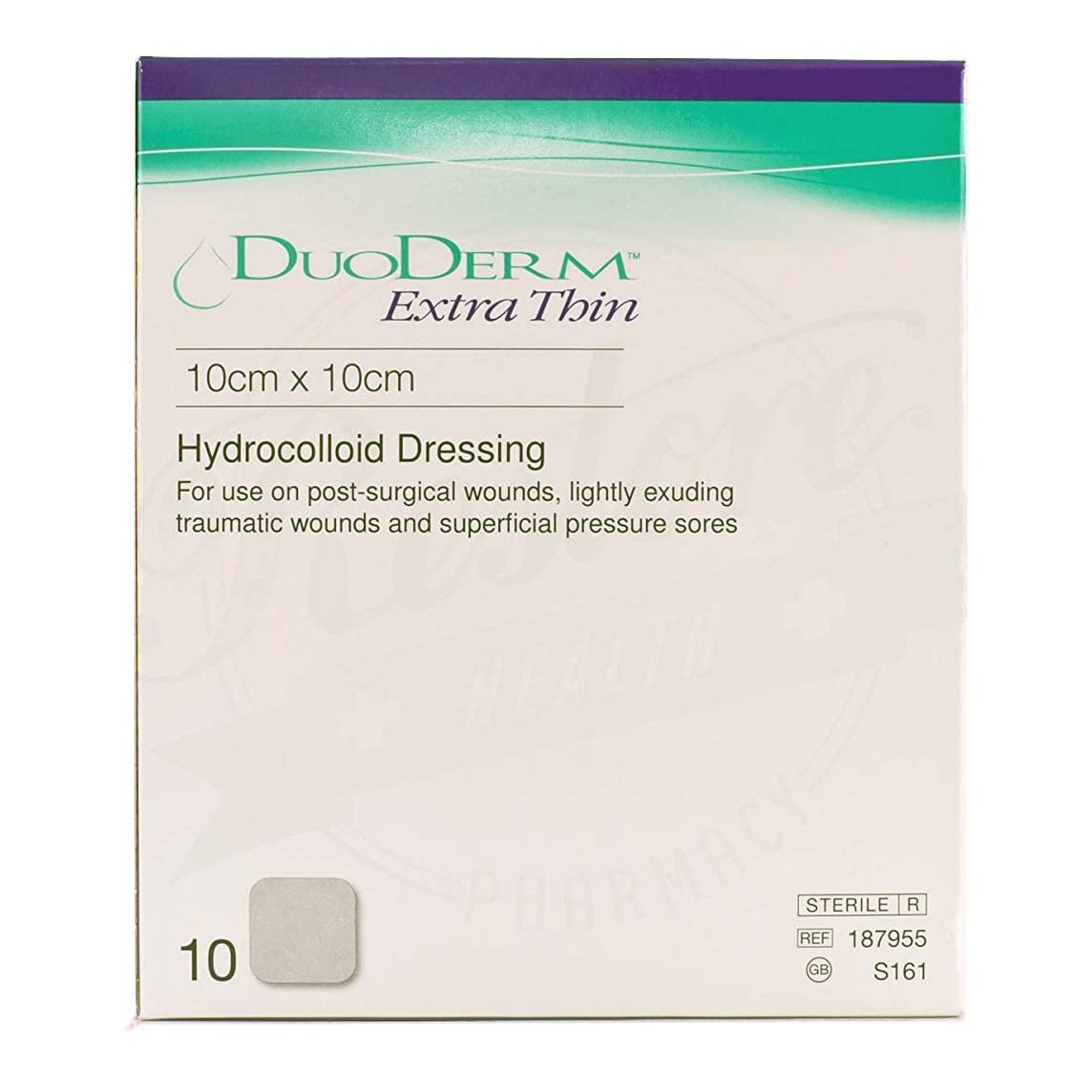 DuoDERM Extra Thin CGF Hydrocolloid 4"x4" Sterile Self-Adhesive ...