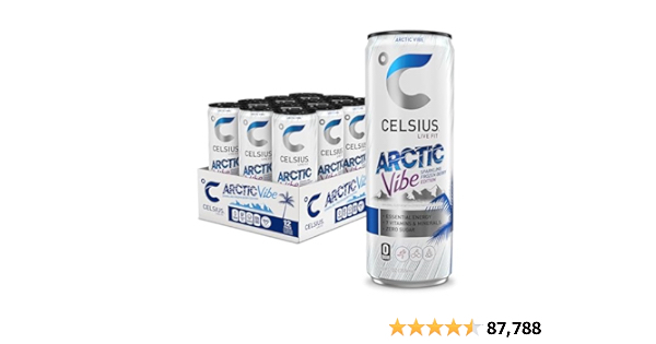 CELSIUS Assorted Flavors Arctic Vibe Sparkling Frozen Berry Drink, 12 ...