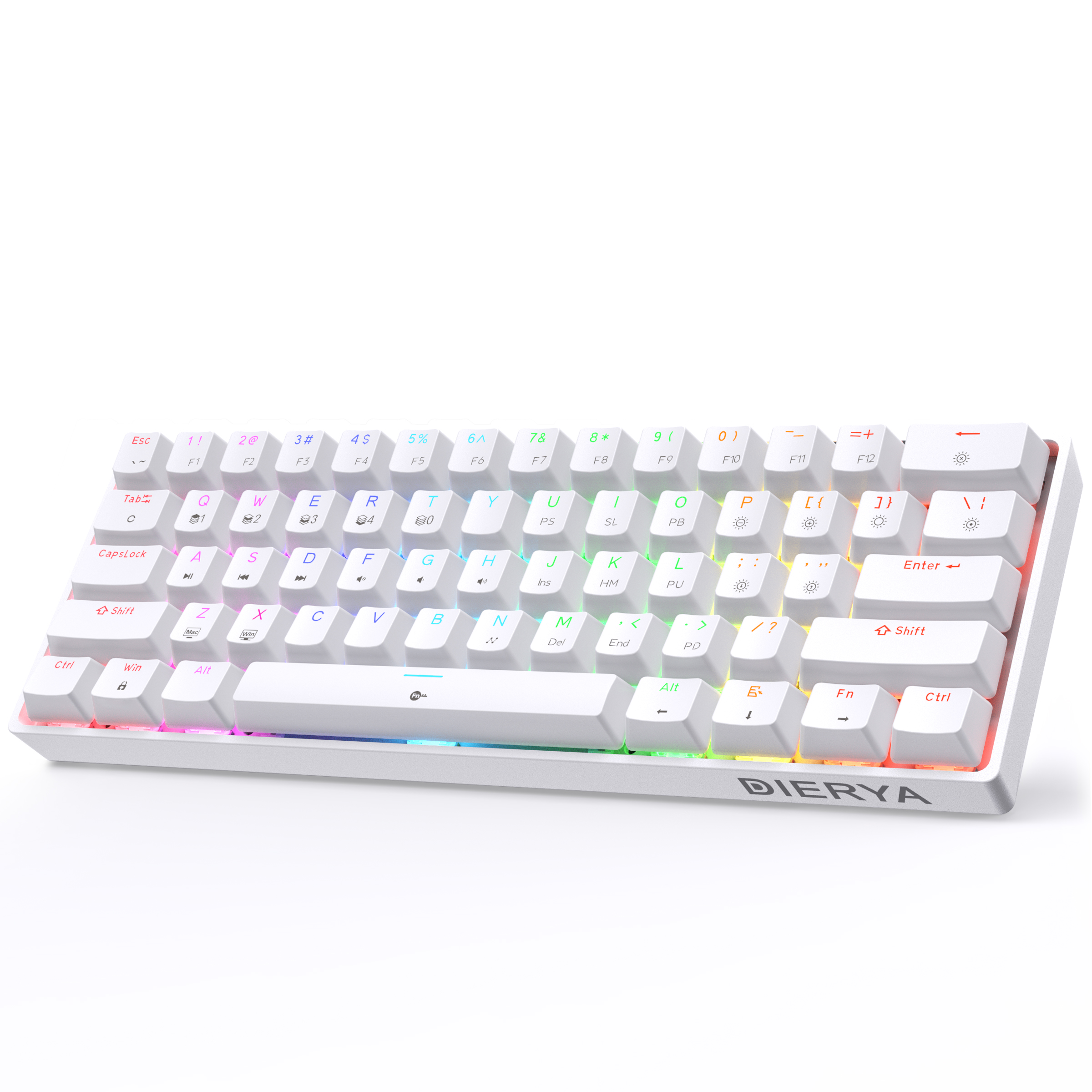 DIERYA DK61E 60% Percent Mechanical Gaming Keyboard, Optical Red Linear ...