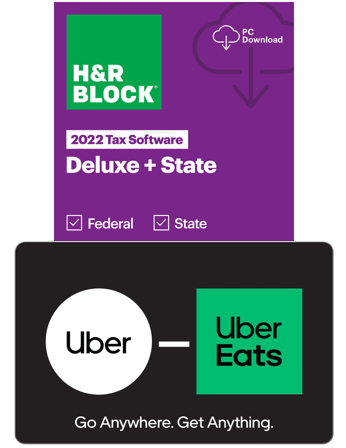 H&R Block 2022 Deluxe + State Tax (PC Digital) + $20 eGift Card (Select ...