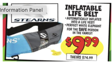 Stearns Auto-inflating Life-Belt Personal Flotation Device (PFD ...