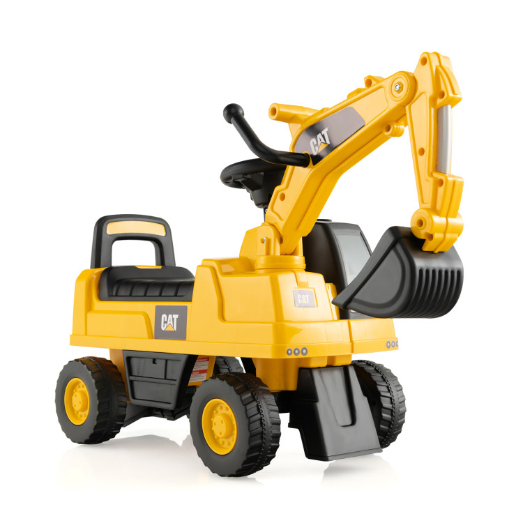 Costway Kid's Excavator Ride On Toy with Rotatable Digging Bucket $54 ...
