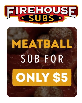 Firehouse Subs: Medium Meatball Sub (4 Flavors)