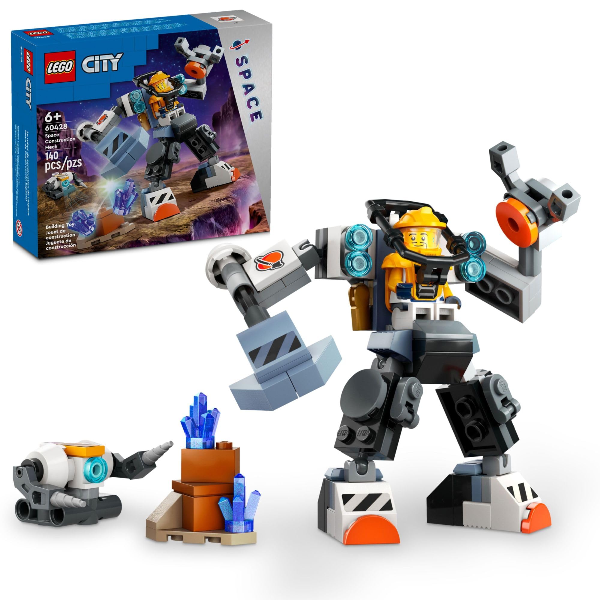 140-Piece LEGO City Space Construction Mech Suit Building Set
