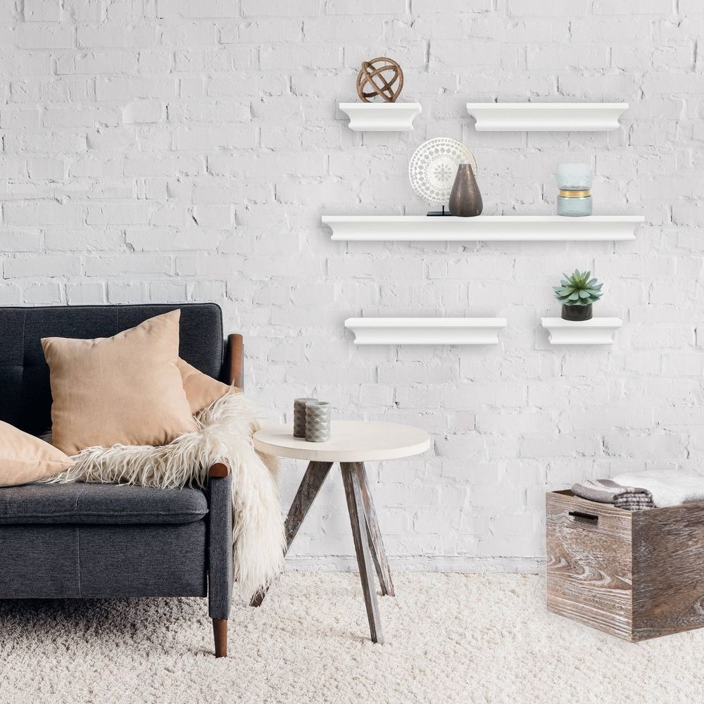 5-Piece Threshold Wood Floating Shelf Set (White) $11.99 + Free Shipping