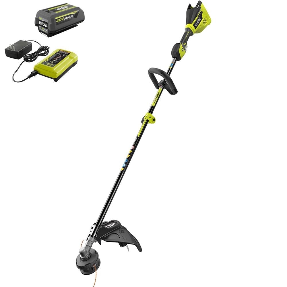 Select Stores Ryobi 40V Brushless String Trimmer W 4 0 Ah Battery