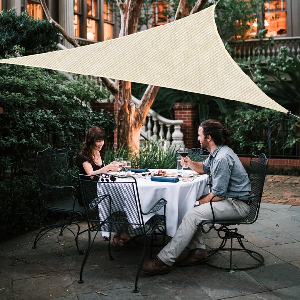 Ainfox Sunblock Triangle Shade Cloth 10 x 10 X 10 ft For $7.99 ...