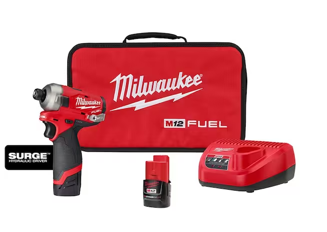 Milwaukee M12 FUEL SURGE 12V Lithium-Ion Brushless Cordless 1/4 in. Hex ...