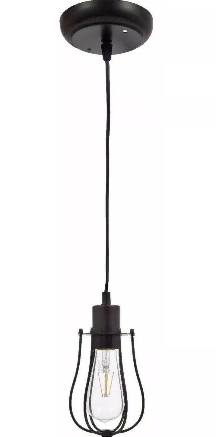 Sylvania Lowell Cage Pendant Light w/ LED Dimmable Bulb $7.59 + FS w ...