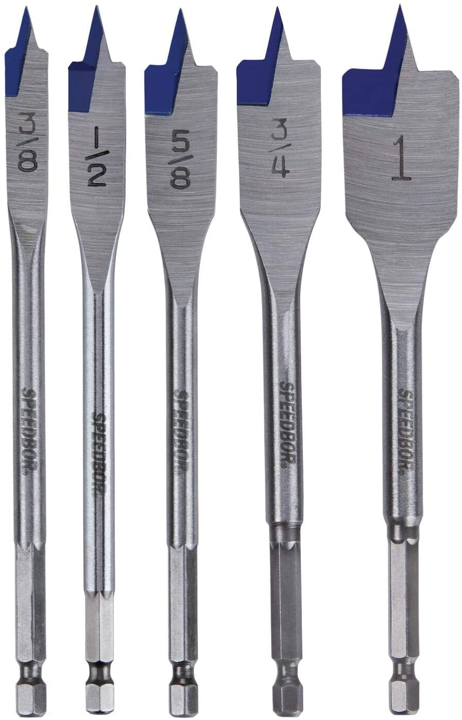 5 Piece Irwin SPEEDBOR Carbon Steel Spade Bit Set (88885) $7 or Less w ...