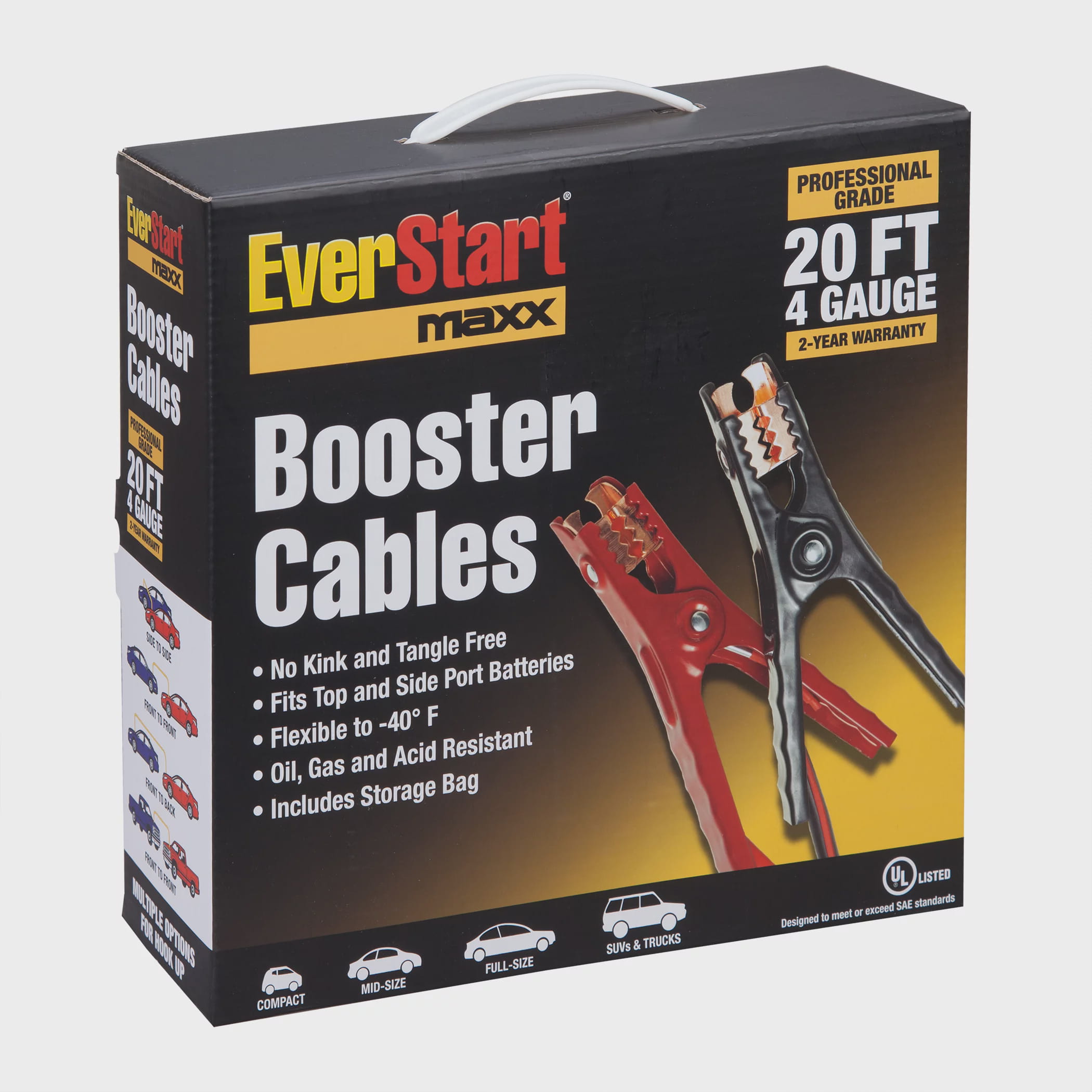 20' EverStart Maxx 4-Gauge Automotive Booster Jumper Cables