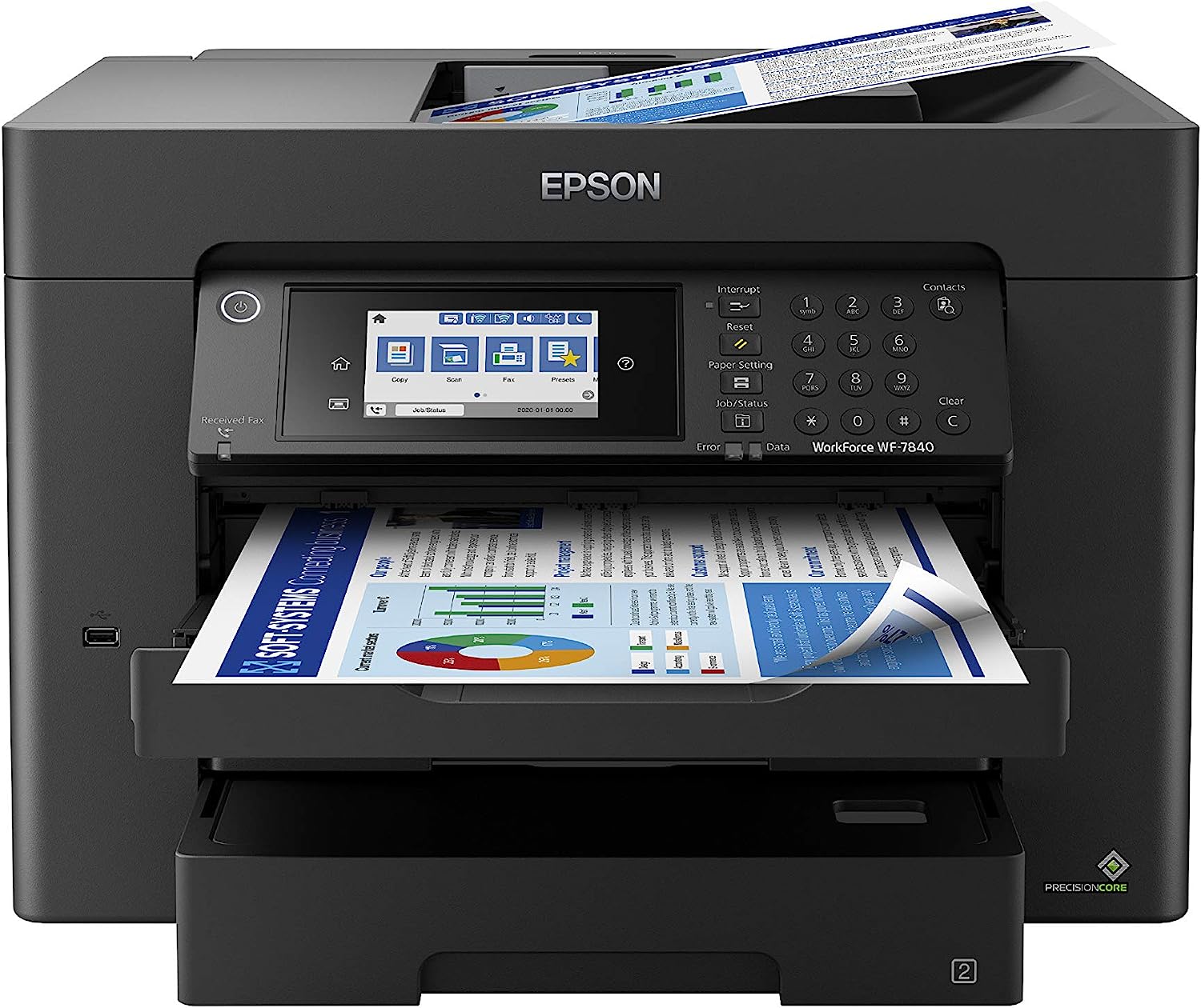 Epson Workforce Pro Wireless Color Inkjet AIO WideFormat (13"x19 ...