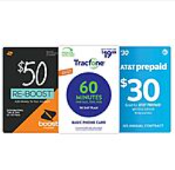 All Prepaid Wireless Phone/Airtime Cards (Email Delivery): $50 AT&T, T ...