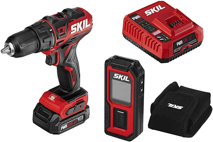 SKIL 2-Tool Combo Kit: PWRCore 12 Brushless 12V 1/2 Inch Cordless Drill ...