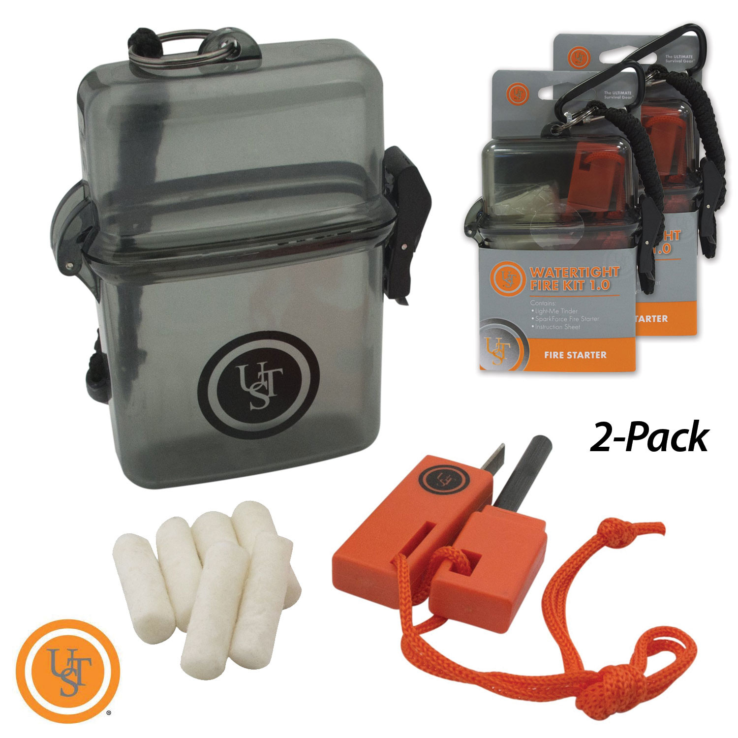 2-Pack: UST Ultimate Survival Technologies Watertight Fire Kit 1.0 $12 ...