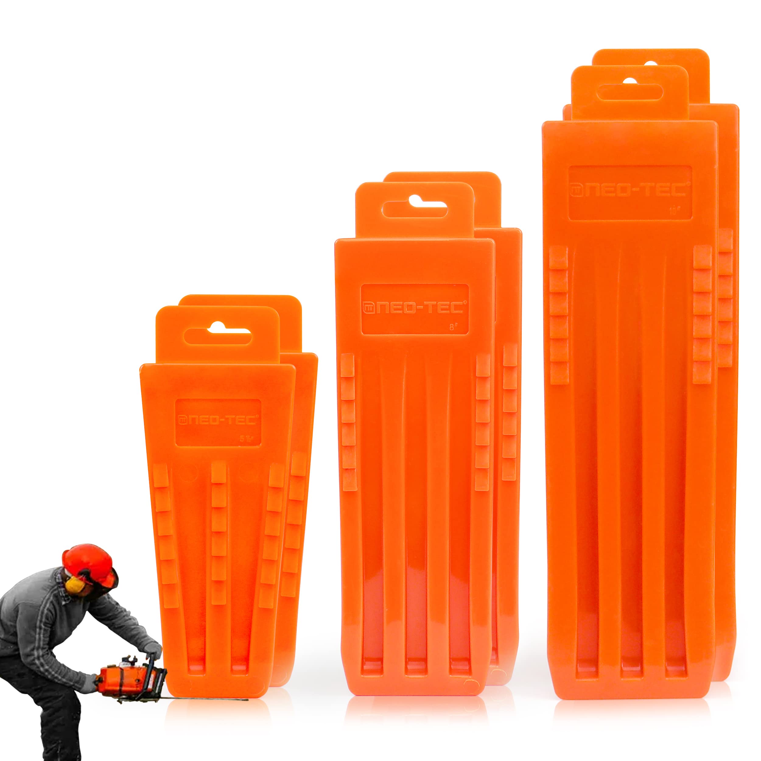 6-Pack NEO-TEC Tree Felling Wedges with Spikes for Safe Tree Cutting (5 ...
